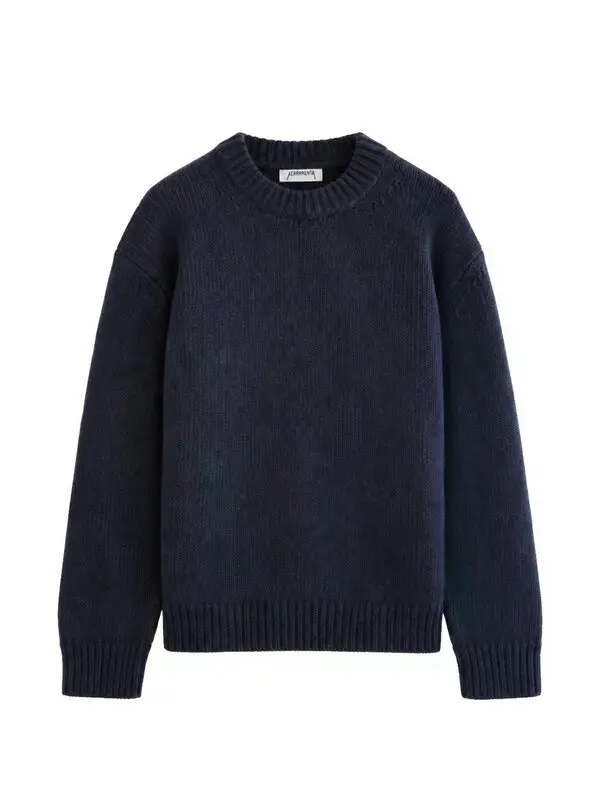 FERRAMENTA Ribbed-knit Crew-neck Sweater