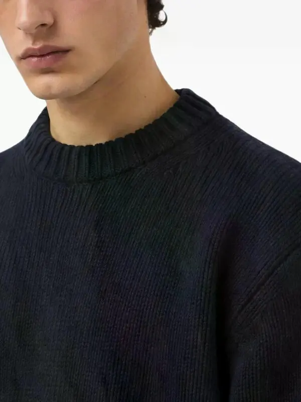 FERRAMENTA Ribbed-knit Crew-neck Sweater