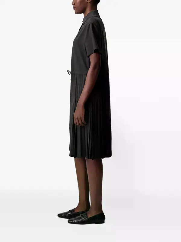 Lacoste Wool Blend Pleated Polo Dress