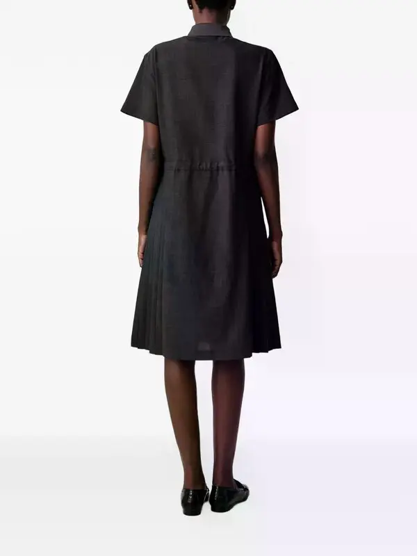 Lacoste Wool Blend Pleated Polo Dress
