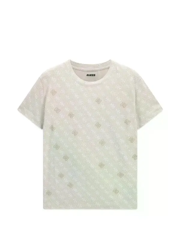 Guess Studded 4g Logo T-shirt - Neutrals