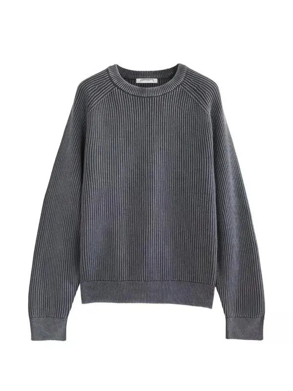 FERRAMENTA Ribbed-knit Raglan-sleeve Sweater