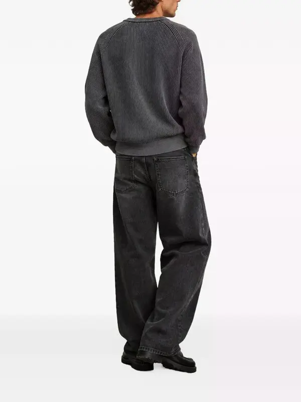 FERRAMENTA Ribbed-knit Raglan-sleeve Sweater