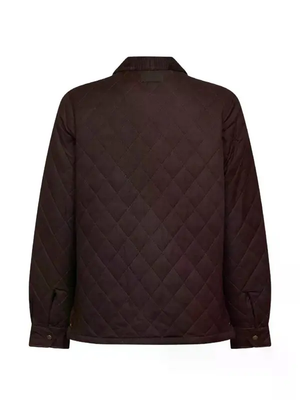 MC2 SAINT BARTH Diamond-quilted Corduroy-collar Shirt Jacket