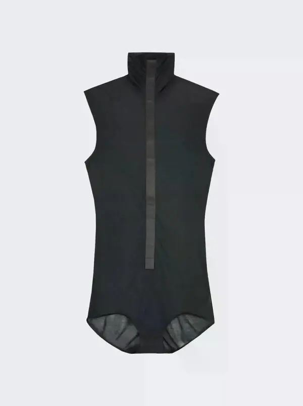 MUGLER High-neck Sleeveless Bodysuit - Black