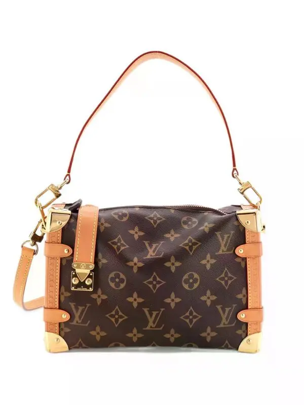 LOUIS VUITTON Side Trunk Handbag Monogram Canvas Mm Satchel