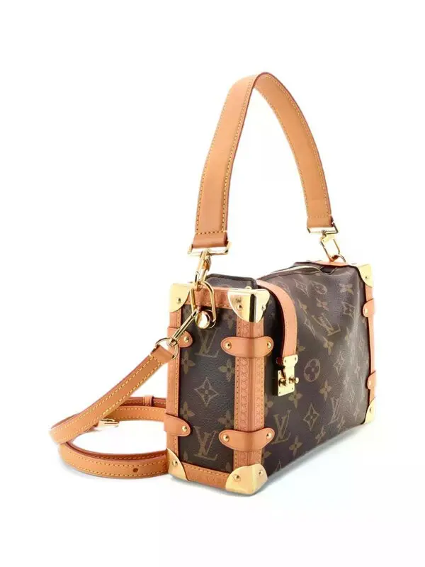 LOUIS VUITTON Side Trunk Handbag Monogram Canvas Mm Satchel