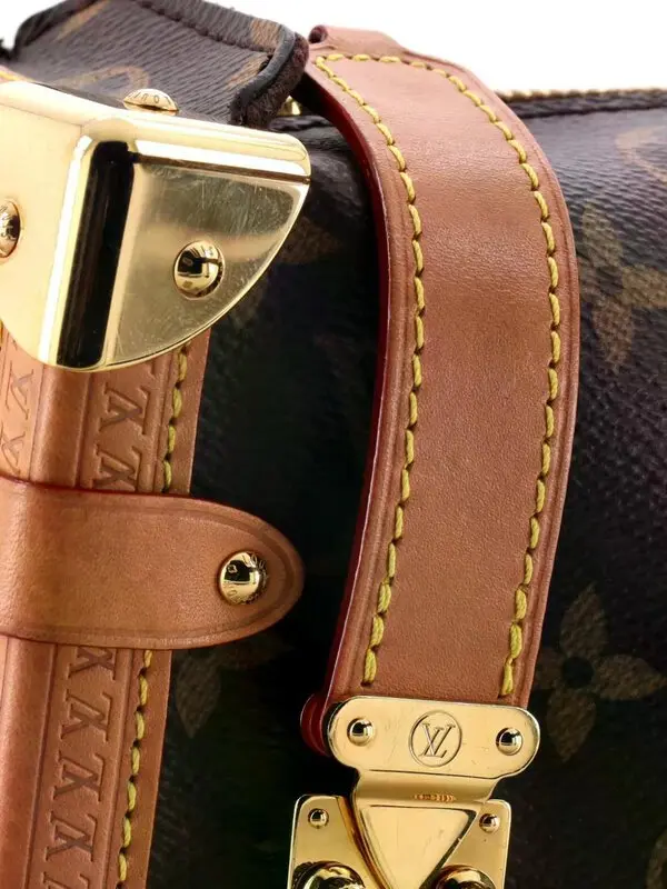 LOUIS VUITTON Side Trunk Handbag Monogram Canvas Mm Satchel
