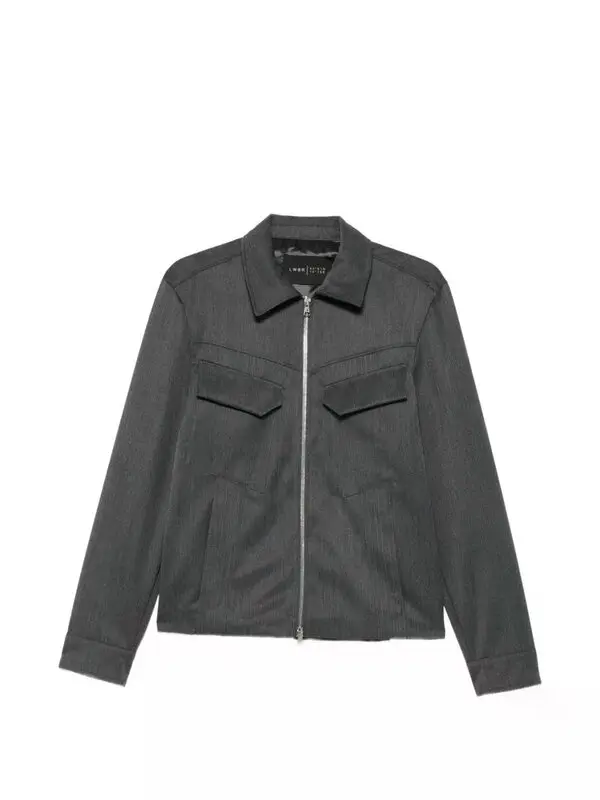 LOW BRAND Zip-up Flap-pocket Shirt Jacket