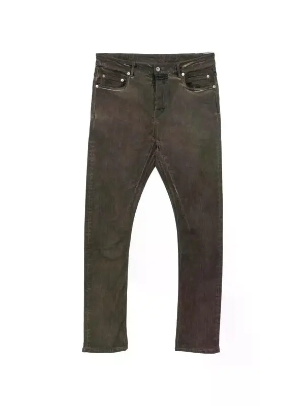 Rick Owens Distressed Slim-fit Jeans - Grey