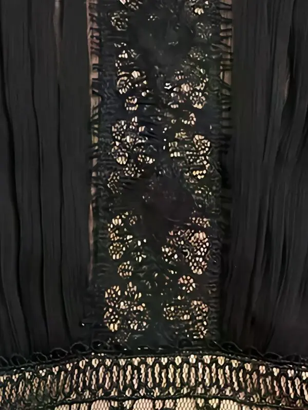 Tadashi Shoji Lace-panelled Pleated Midi Dress