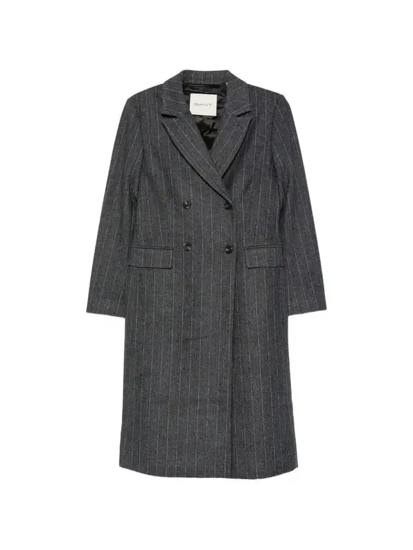 Gant Striped Wool Coat