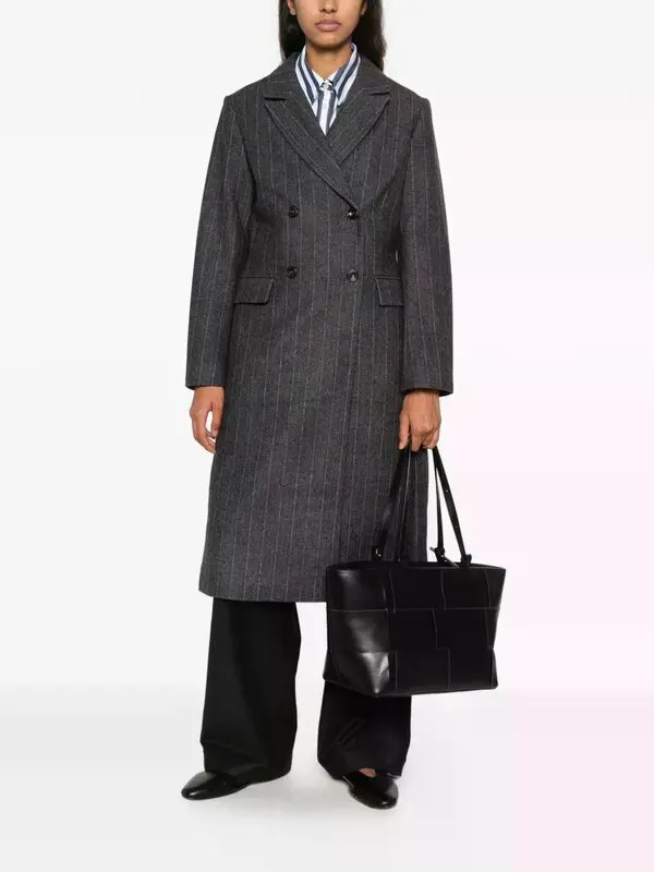 Gant Striped Wool Coat