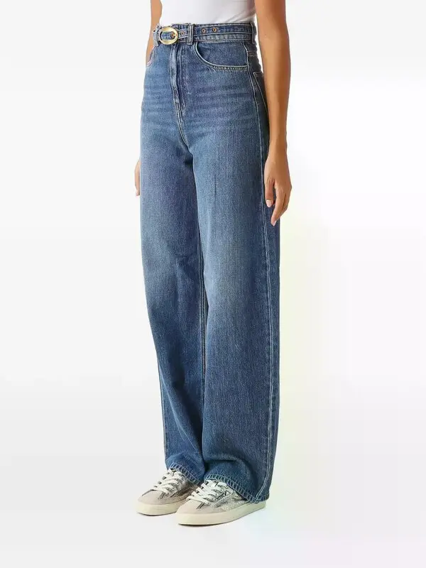 TWINSET Belted Wide-leg Jeans