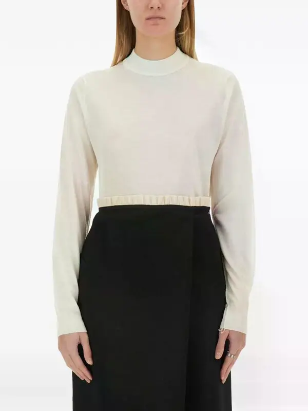MAISON MARGIELA High-neck Wool Sweater - Neutrals