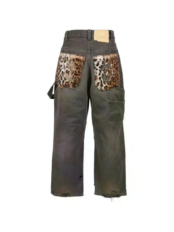 PDF Distressed Leopard-print Jeans