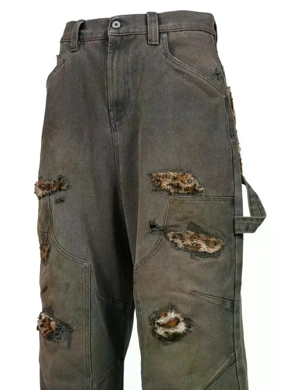 PDF Distressed Leopard-print Jeans