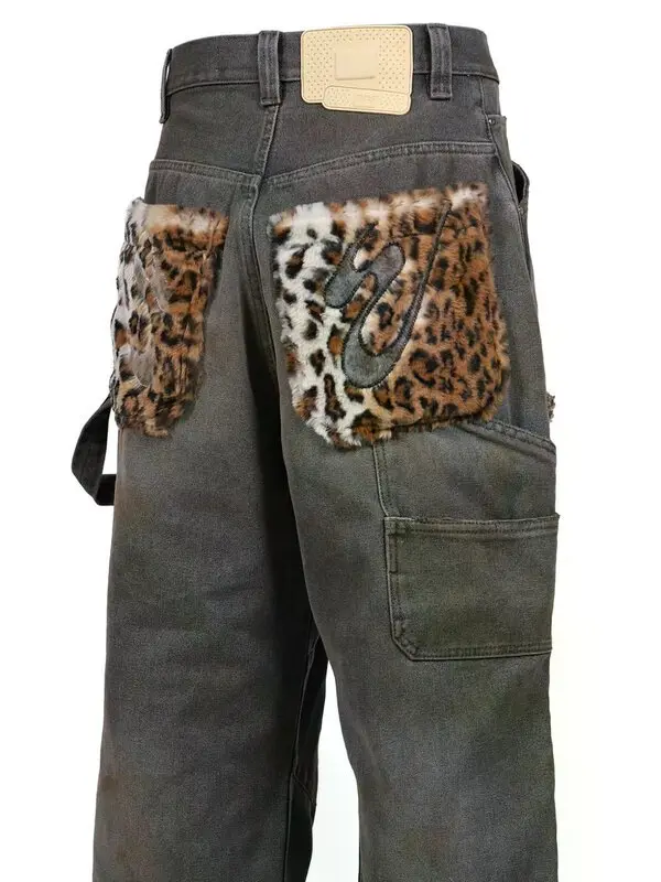 PDF Distressed Leopard-print Jeans