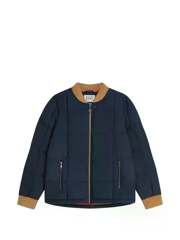 Scotch & Soda Water-repellant Quilted Jacket - Blue
