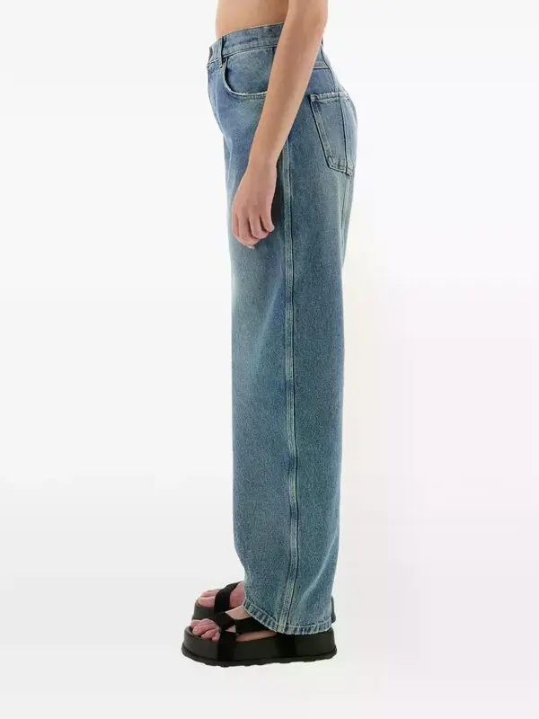 Moschino Distressed Wide-leg Jeans