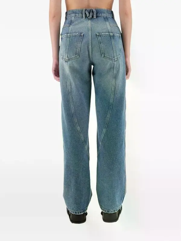 Moschino Distressed Wide-leg Jeans