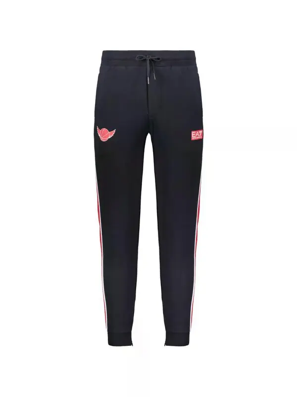 EA7 Logo-patch Side-stripe Track Pants