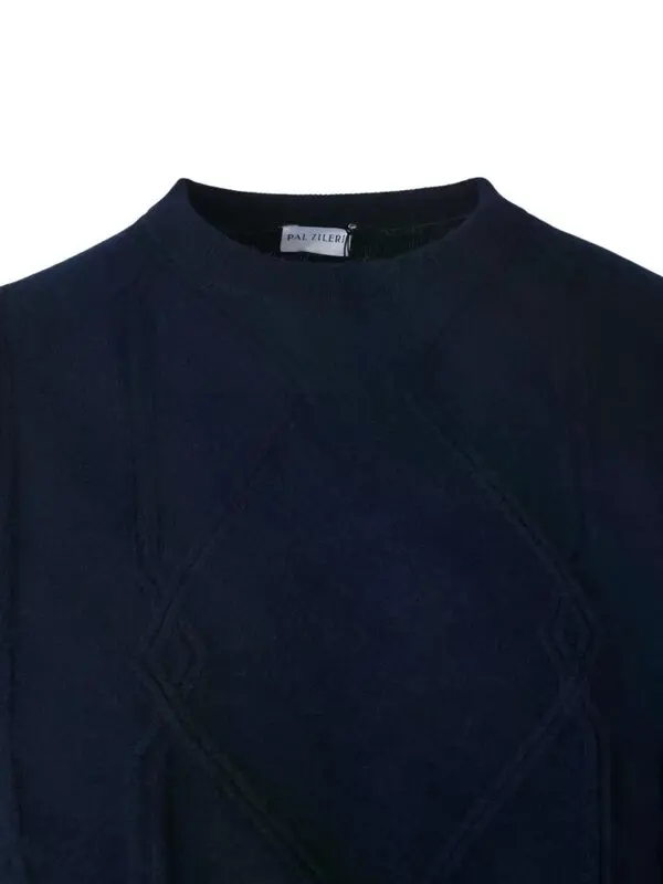 Pal Zileri Cable-knit Diamond-pattern Sweater