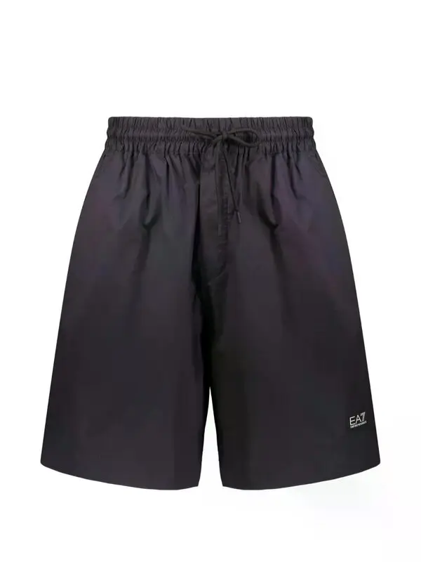 EA7 Logo-patch Drawstring Shorts