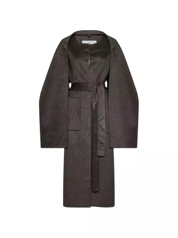 THE DYNAMIS STUDIO Belted Cape-detail Coat