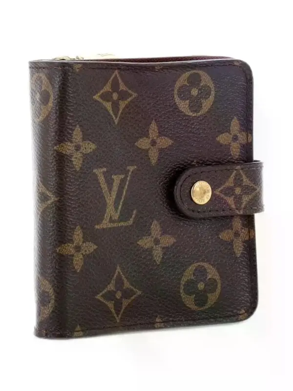 LOUIS VUITTON Compact Zippe Wallet Monogram Canvas Small Wallets - Brown