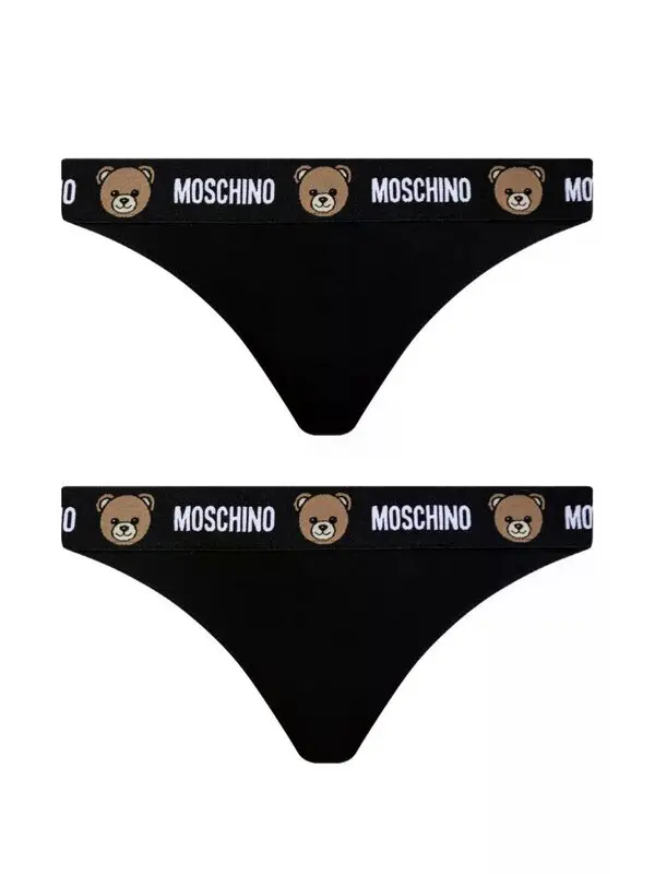 Moschino Teddy Bear Logo-waistband Thongs
