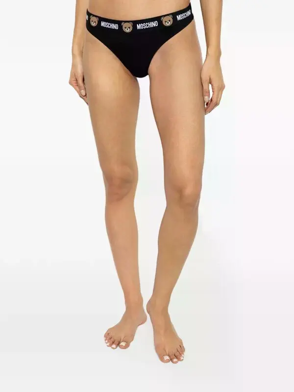 Moschino Teddy Bear Logo-waistband Thongs