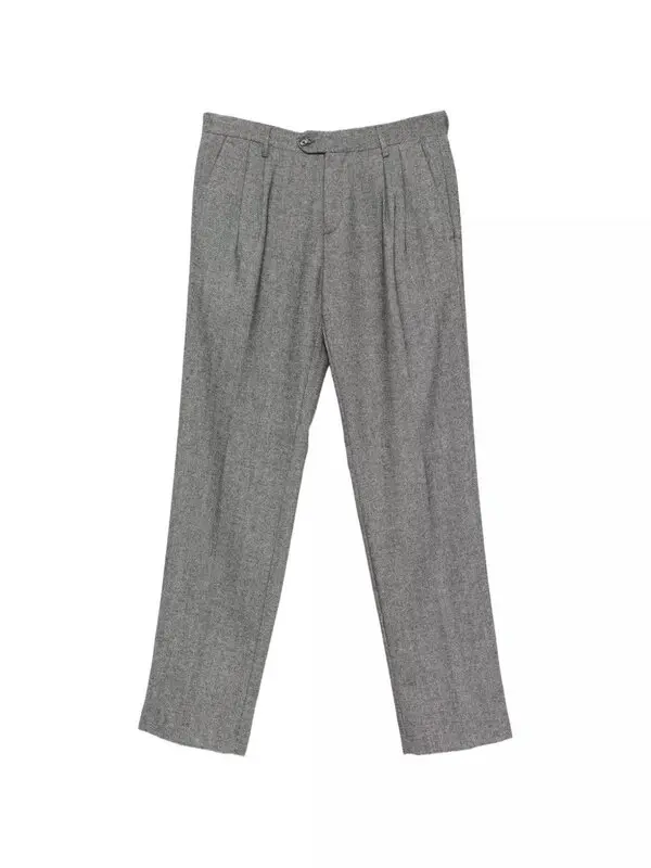 OFFICINA SARTORIALE Herringbone-pattern Pleated Trousers