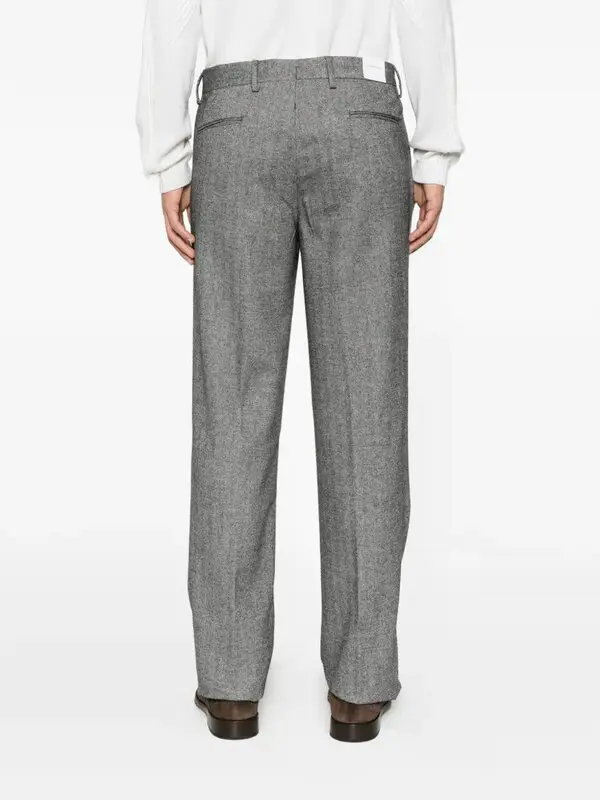 OFFICINA SARTORIALE Herringbone-pattern Pleated Trousers