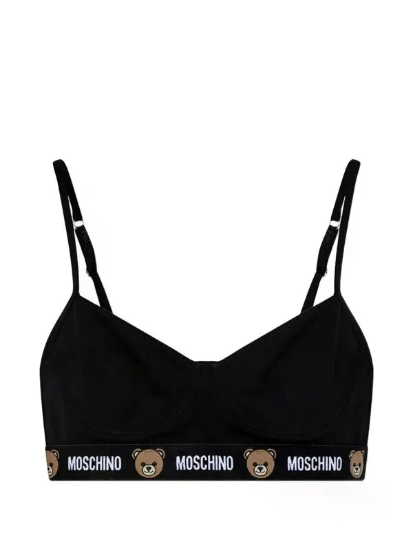 Moschino Teddy Bear Logo-band Bra