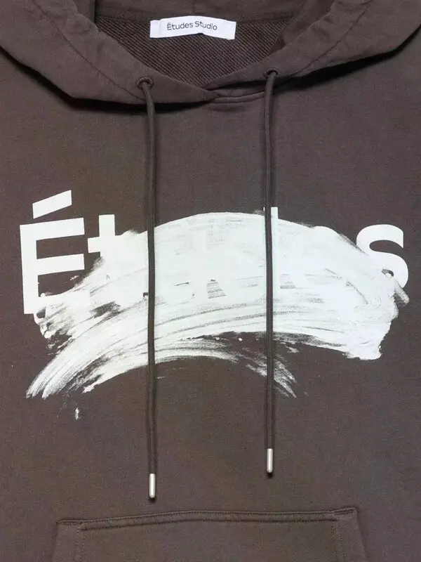Études Studio Relax Smudged Logo-print Hoodie