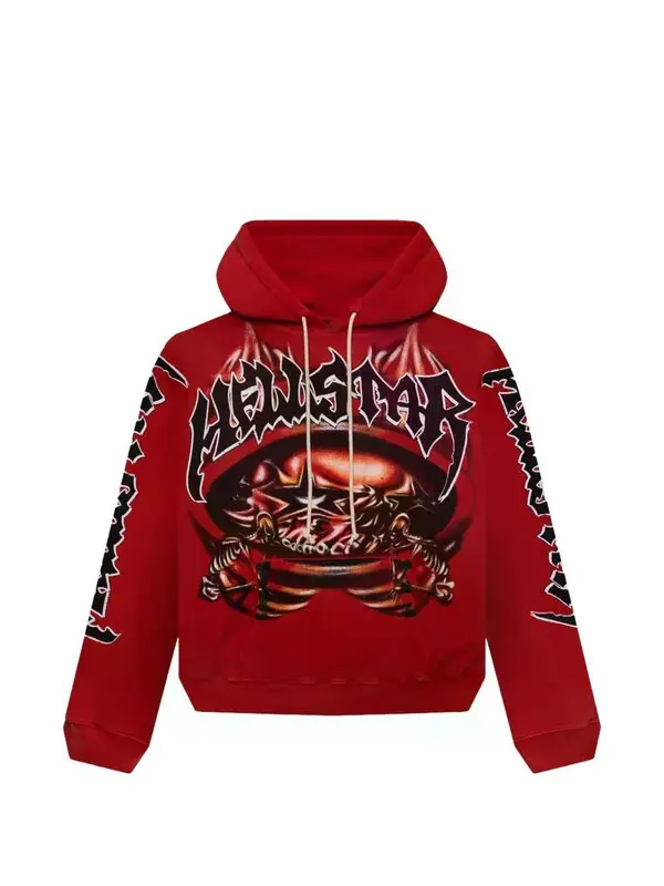 HELLSTAR Skeleton-print Airbrushed Hoodie