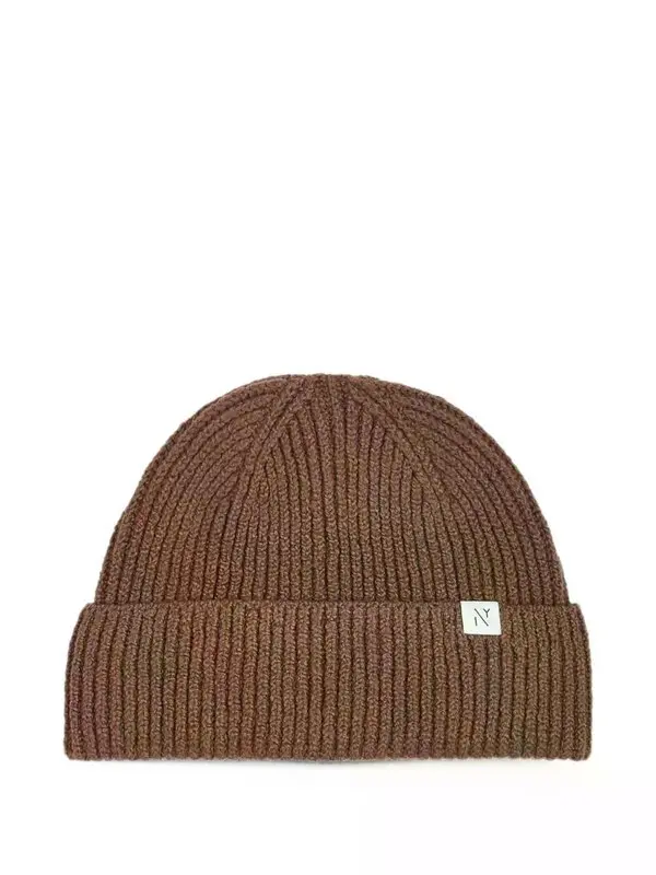NOWADAYS Ribbed-knit Beanie Hat - Brown