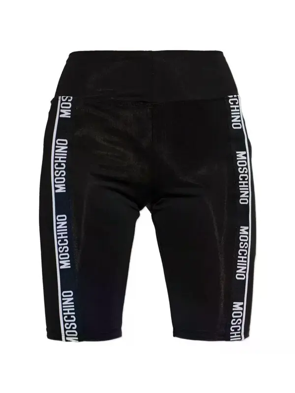 Moschino Logo-tape Cycling Shorts - Black