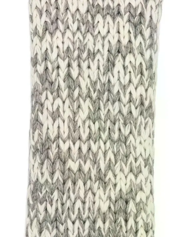 Études Studio Chunky-knit Fringed Scarf