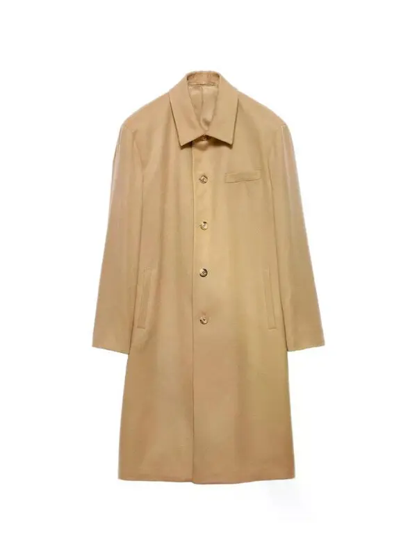 Prada Chest-pocket Single-breasted Coat