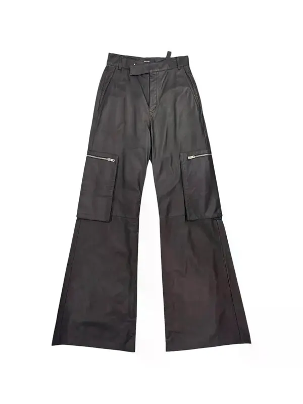 Amiri Flared Leather Cargo Pants