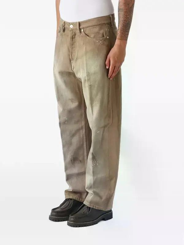 NINE:INTHE:MORNING Paint-splatter Distressed Jeans