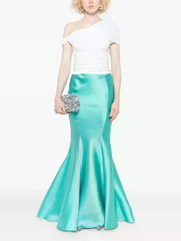 GEMY MAALOUF Asymmetric-hem Maxi Skirt