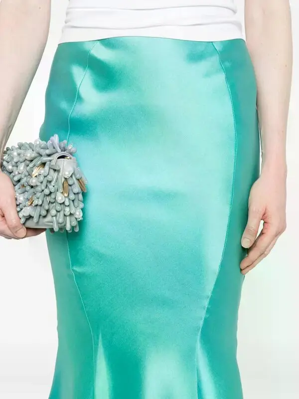 GEMY MAALOUF Asymmetric-hem Maxi Skirt