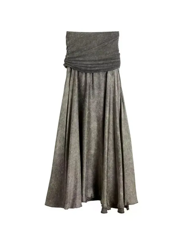 DIESEL® Midi Skirt With Twisted Waist Section - Grey