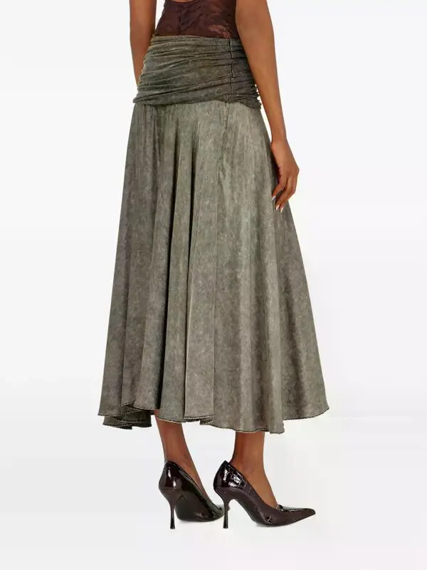 DIESEL® Midi Skirt With Twisted Waist Section
