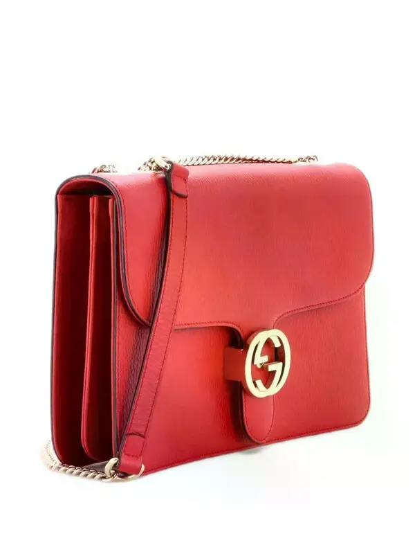 Gucci Interlocking Leather Medium Shoulder Bag