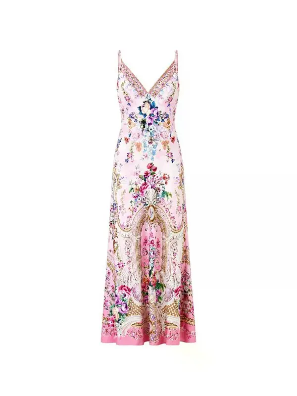 Camilla Palatial Pastels Floral-print Maxi Dress - Pink
