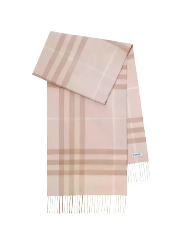 Burberry Check Cashmere Scarf - Pink